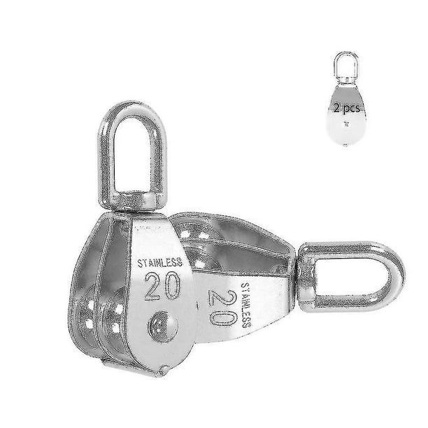 CHAO 2 Poleas, Polea de Elevación de Cable, Polea Fija Doble, Polea de ...