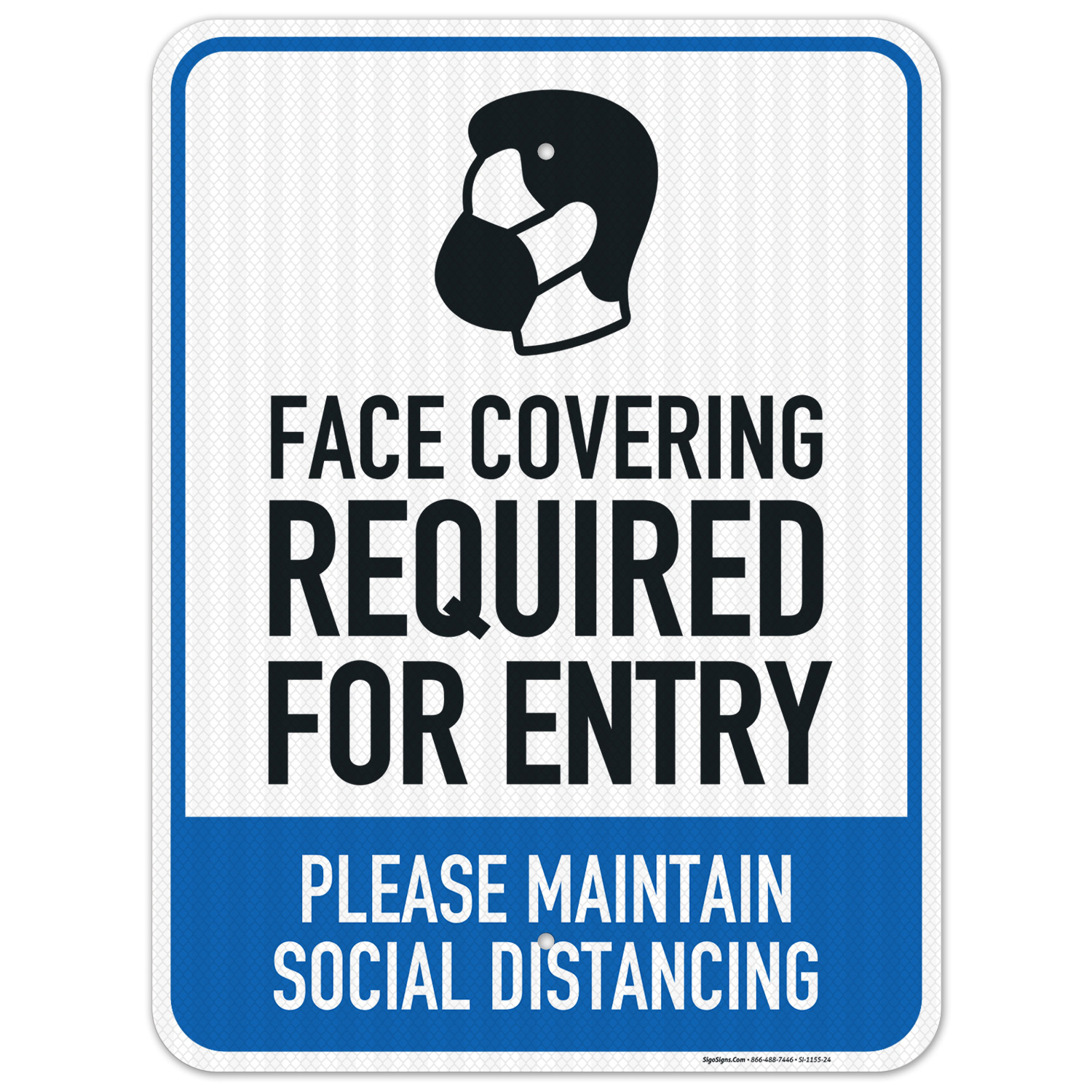 Face Mask Required Sign, Social Distancing Sign, - Walmart.com