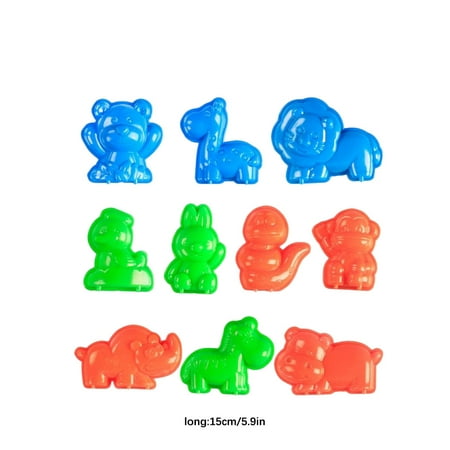 Pack of 10 Children Summer Beach Sand Toy Molds Kit Portable ...