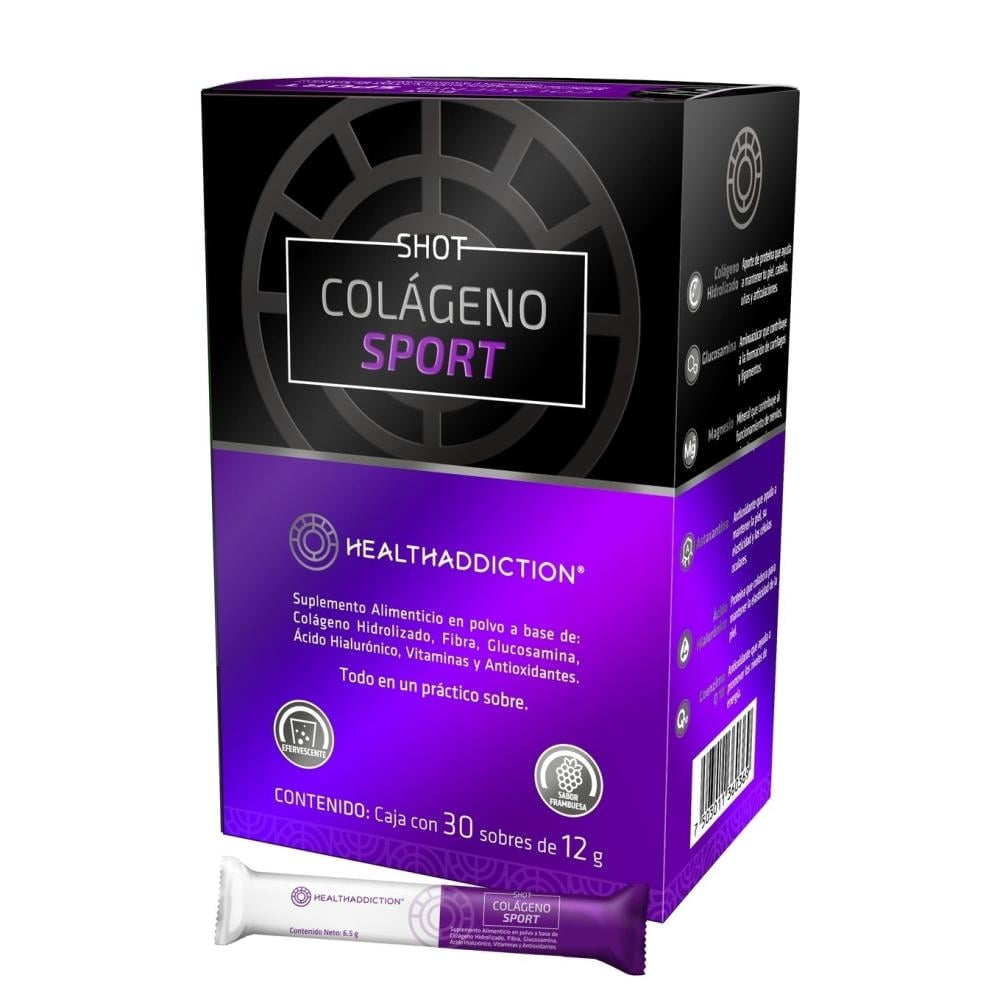 Suplemento alimenticio Healthaddiction Colageno sport Shots de colágeno ...