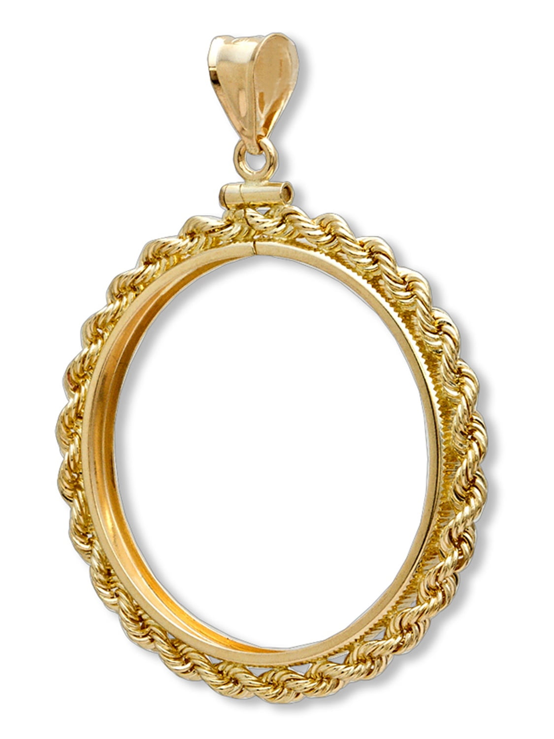 14K Gold Screw-Top Rope Polished Bezel - 16.5 mm - Walmart.com