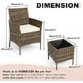 IdealHouse 3 Piece Patio Furniture Set, Rattan Outdoor Furniture with 2 ...