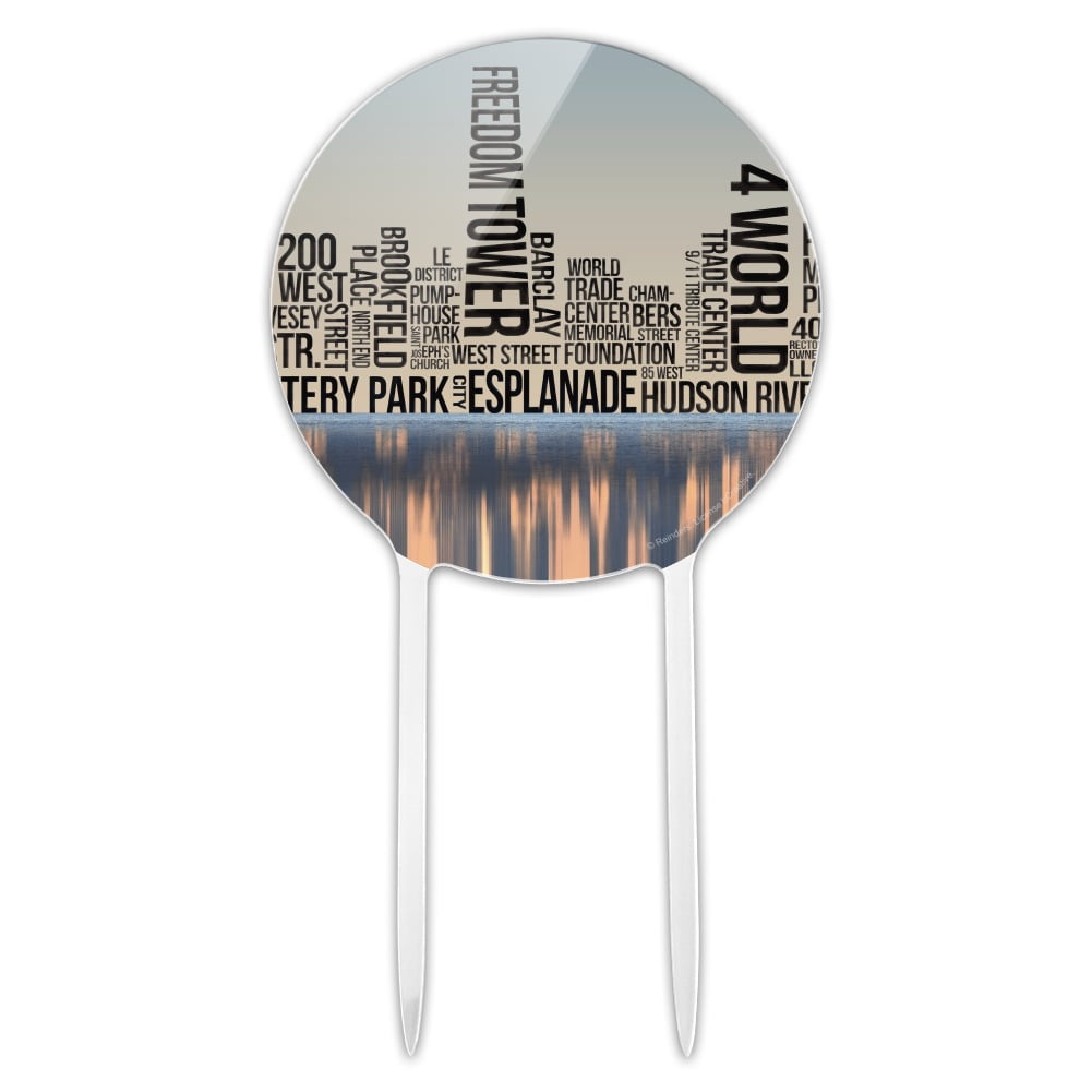 Acrylic New York City NY Word Skyline Cake Topper Party Decoration for ...