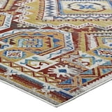 Modway Florita Distressed Southwestern Aztec 5x8 Area Rug in ...