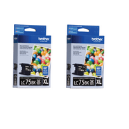 Brother Genuine LC-75 (LC75BK, LC75C, LC75M, LC75Y) High Yield Ink ...