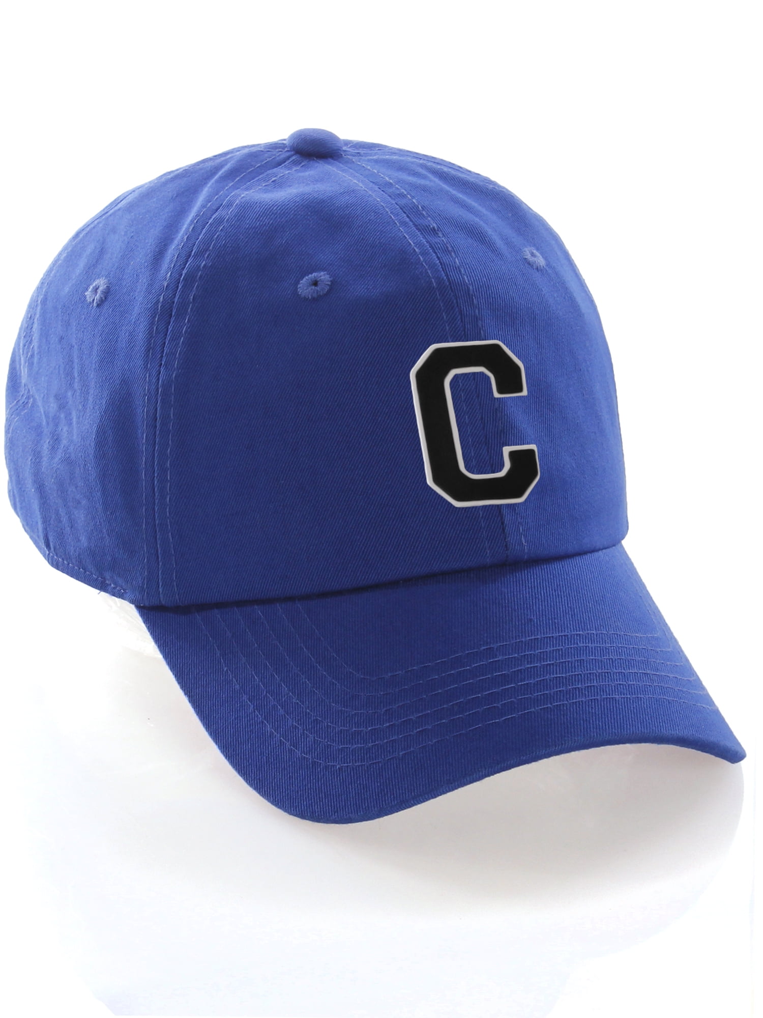 Customized Letter Intial Baseball Hat A to Z Team Colors, Blue Cap ...
