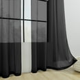 1pc Solid-Color Double-String Semi-Sheer Curtains - Light-Filtering Rod ...