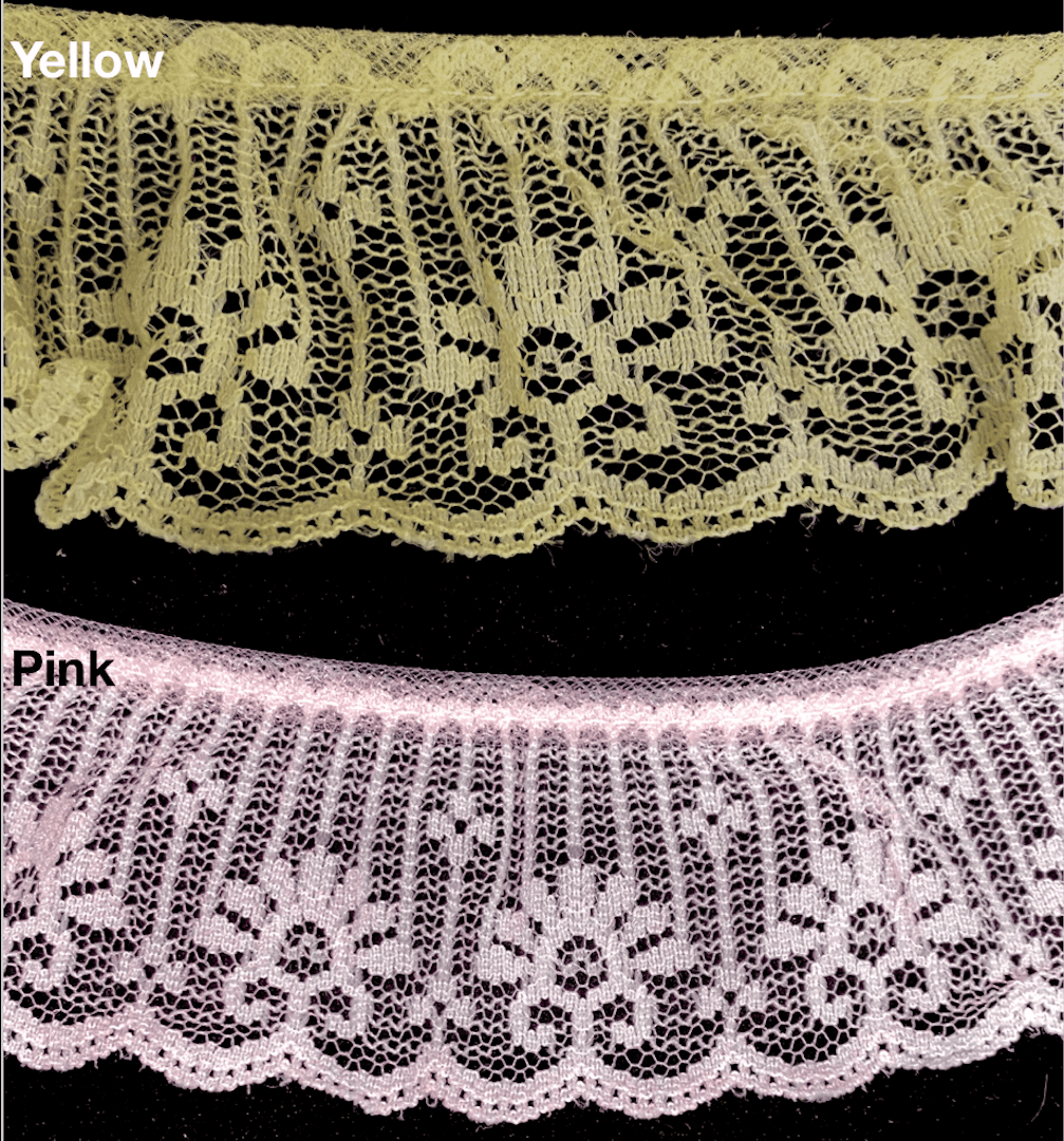 2" Ruffled Gathered Lace Trimming - 12 Continuous Yards - Color Options ...