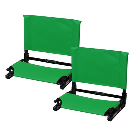 Stadium Chair Game Changer Heavy Duty Canvas Bleacher Seat, Kelly Green (2 Pack) | Walmart Canada