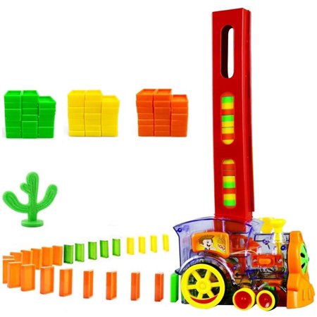 Children domino electric train electric train with light and sound ...