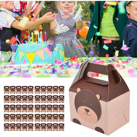 Animal Theme Gift Boxes, Animal Party Candy Boxes Reusable Paper ...