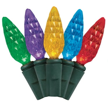 DecoLights Teeny Bulb Light Set - 20 LED Clear Lights - Brown Wire ...