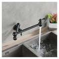 Black Rotated Kitchen Sink Cold Water Tap Faucet Solid Brass Basin Sink ...