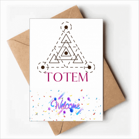 Triangular Circle Dot Line Totem Welcome Back Greeting Cards Envelopes ...