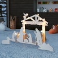 10 PCS Outdoor Nativity Scene Lighted Christmas Family Yard Decoration Nativity Sets ...