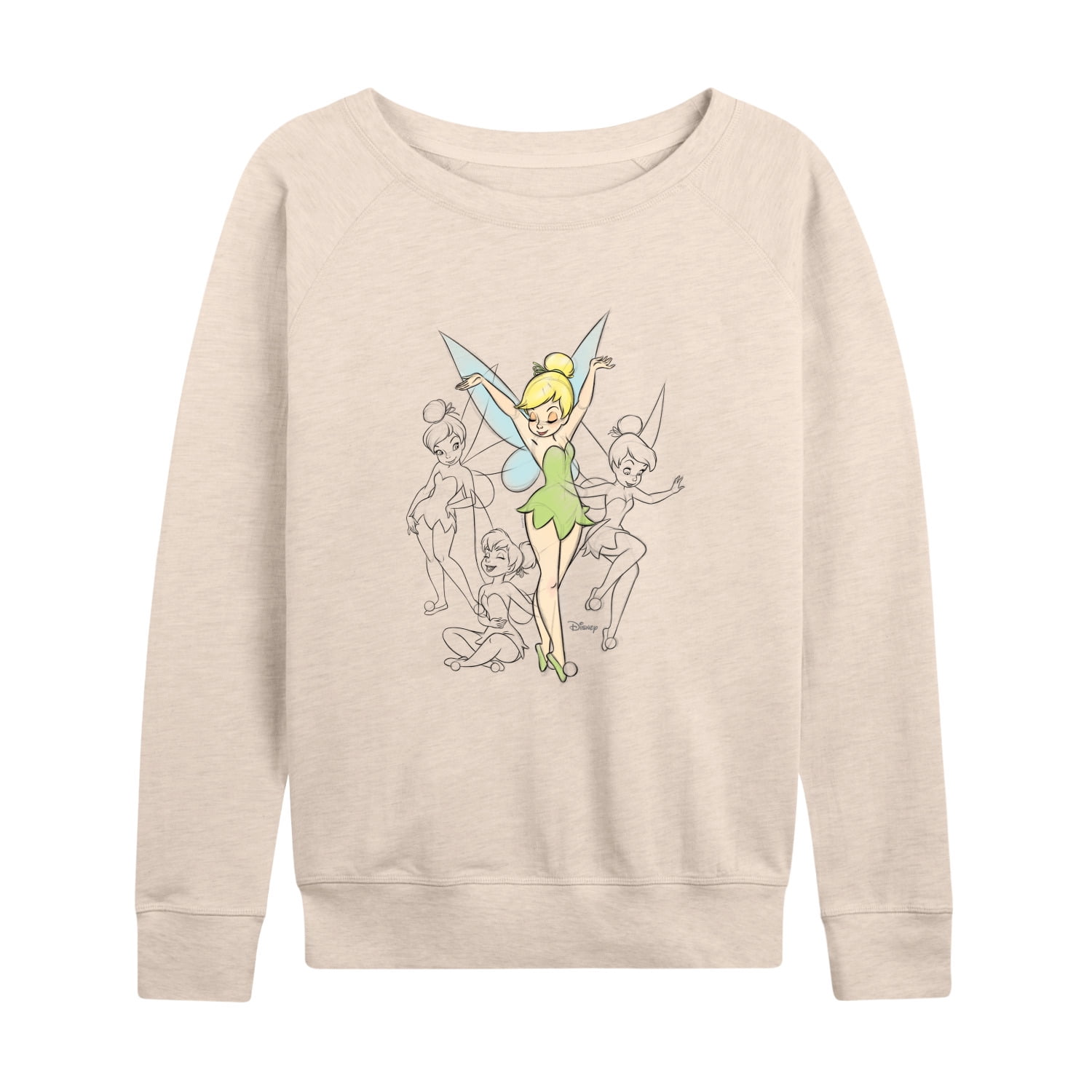 Tinker Bell - Tinker Bell Sketches - Ladies French Terry Pullover ...