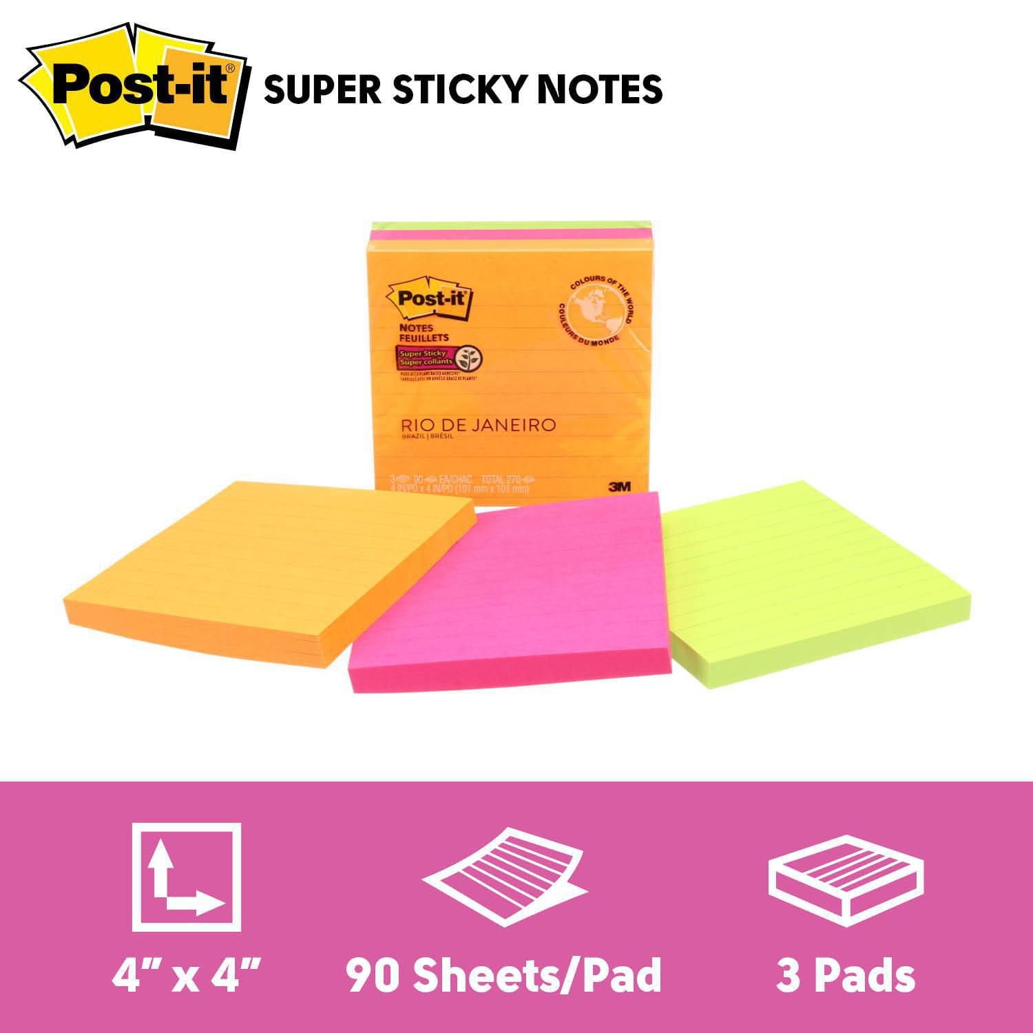 Click here for Post - It Post-It Super Sticky Notes 675-3ssuc-C... prices