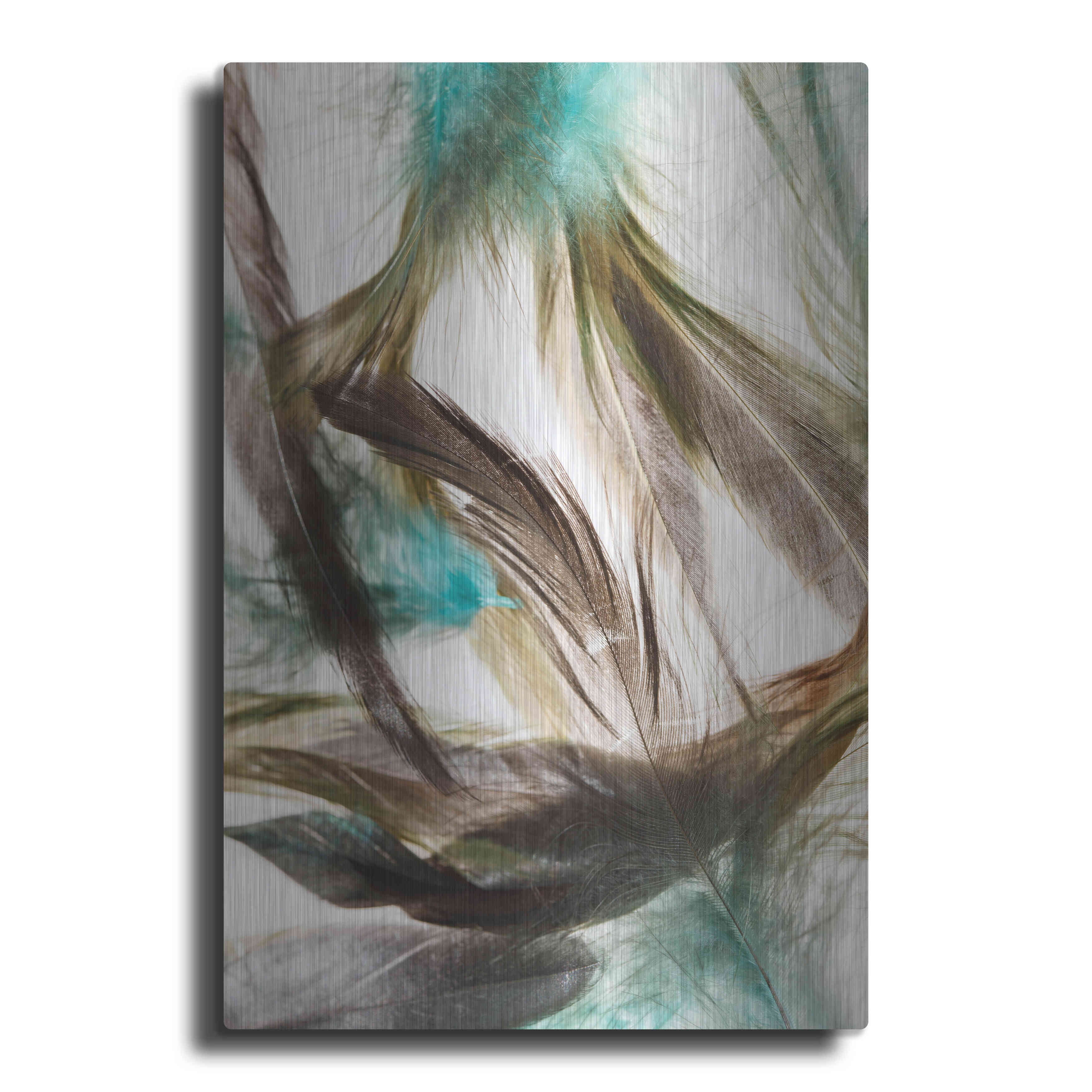 Luxe Metal Art 'Floating Feathers' by Incado, Metal Wall Art, 12"x16 ...