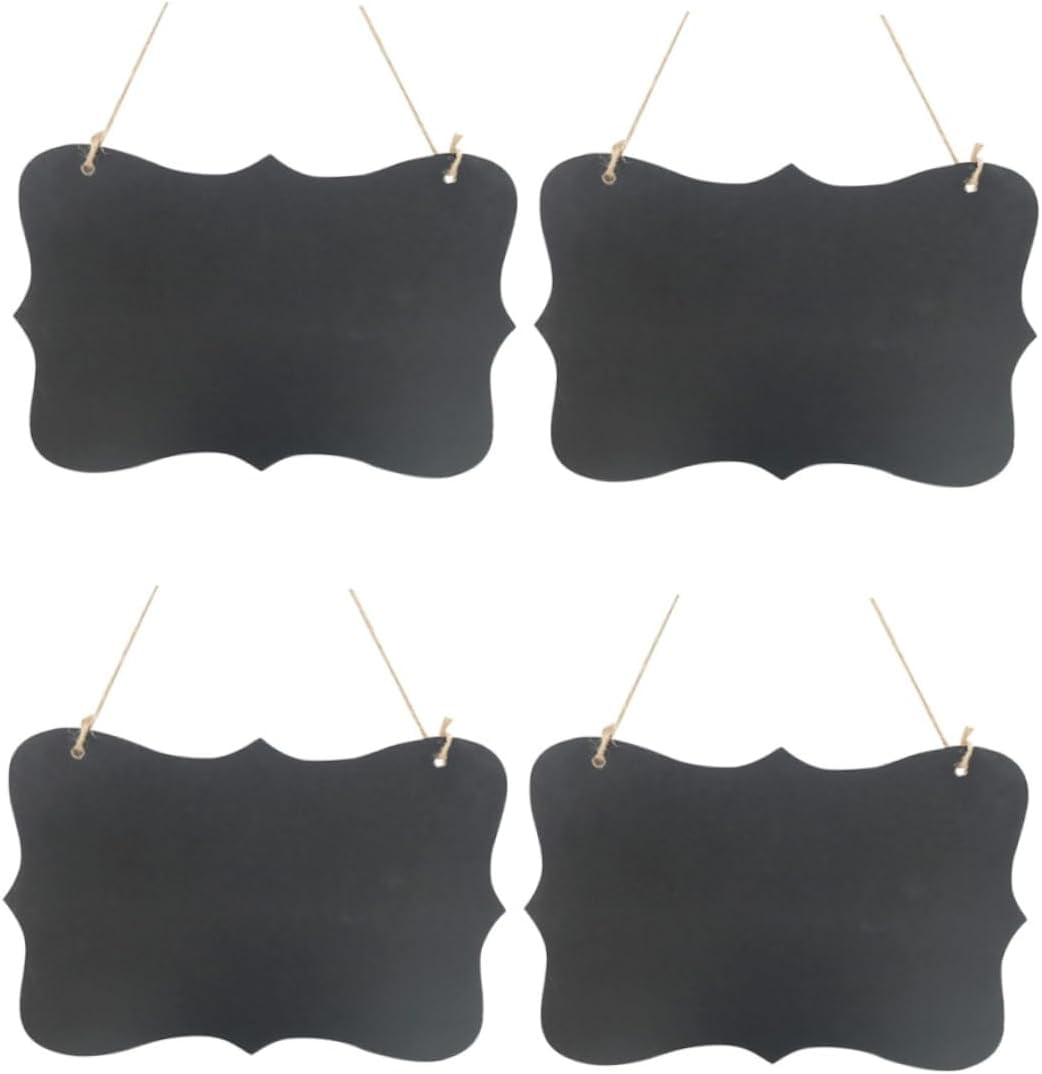 4 Pcs Mini Chalkboard Erasable Chalkboard Signs Wood Chalkboard ...