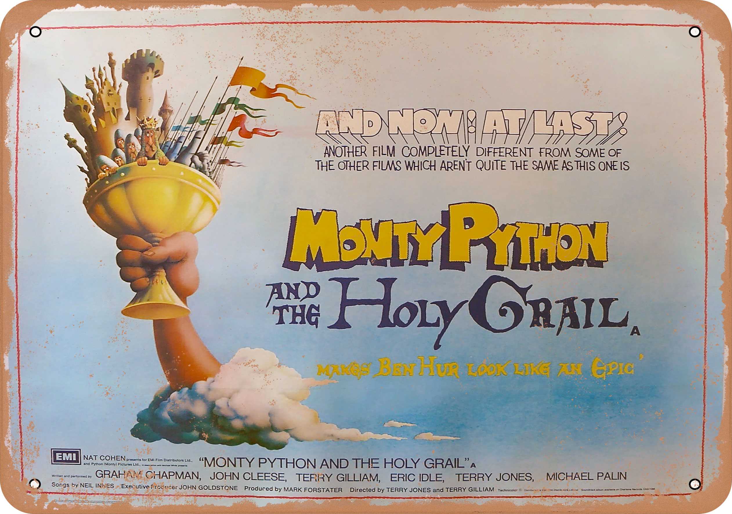 Metal Sign - Monty Python and the Holy Grail (1975) - 7x10 inch ...