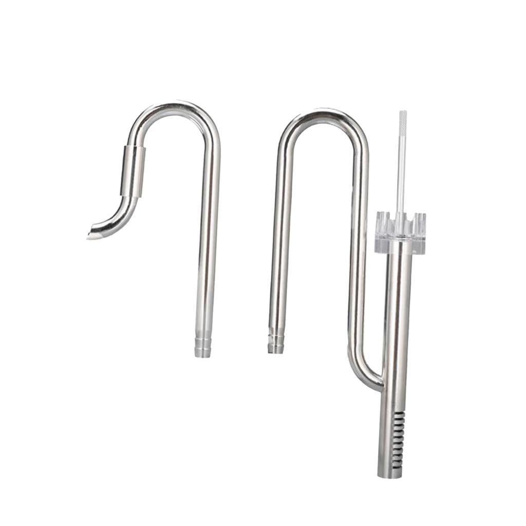 Esquirla Aquarium Stainless Steel Skimmer Lily Pipe Inflow and Outflow ...