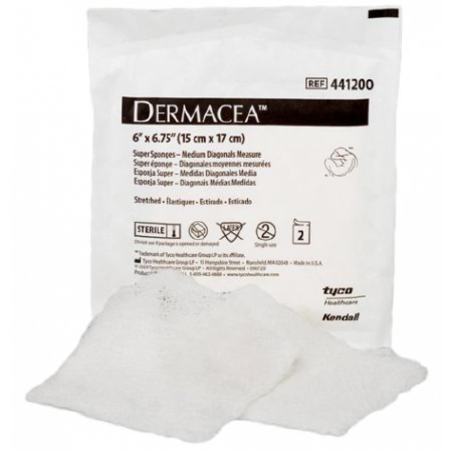 Dermacea Super Sponge - 6 Inches x 6.75 Inches, Woven Gauze, 12-Ply ...