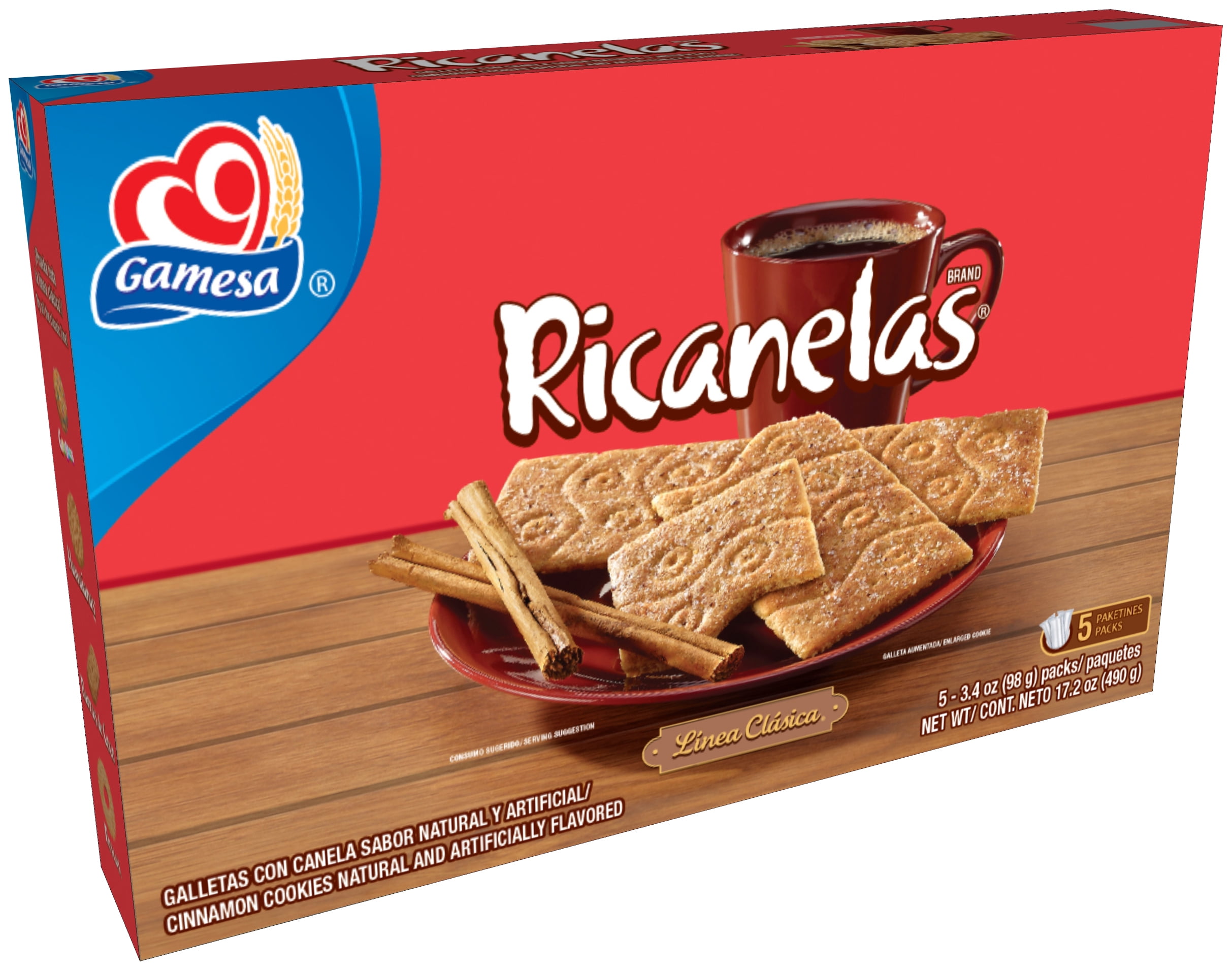 Gamesa Ricanelas Cinnamon Cookies, 17.2 Oz. - Walmart.com