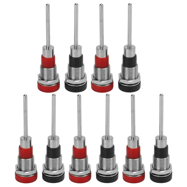 Banana Connector,10Pcs Pin Plug Banana Panel Socket Brass Nickel Plated ...
