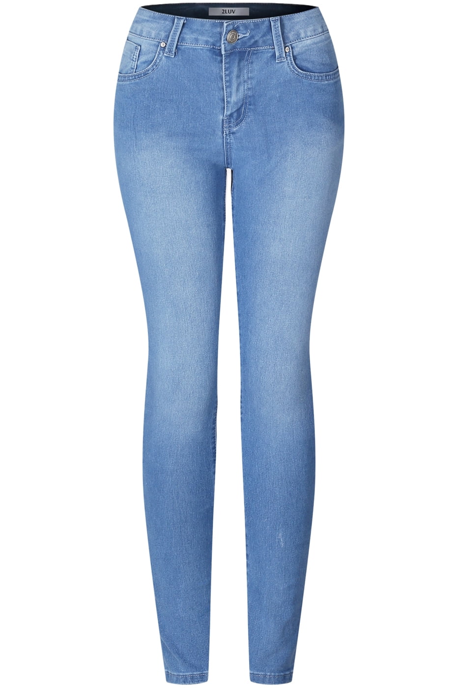 2Luver, Women's, Stretchy 5 Pocket Skinny Light Denim Jeans, Light ...