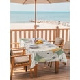 Colorful Stars Rectangle Outdoor Tablecloth with Umbrella Hole Vintage ...