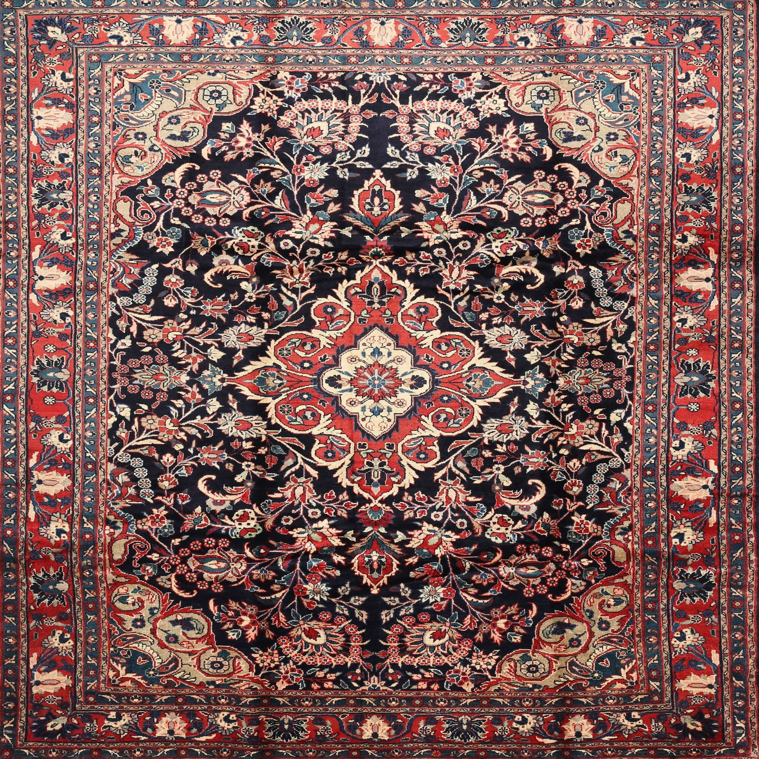 Ahgly Company Indoor Square Traditional Camel Brown Medallion Area Rugs ...