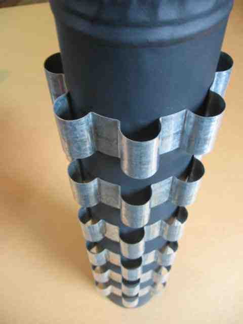 Stovepipe Heat Exchanger / 4" Diameter (13" cir) Stove Pipe Heat ...