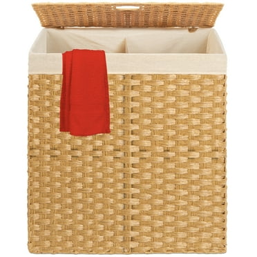 Mainstays Flexible Round Wicker Hamper, 3 Pack, White - Walmart.com