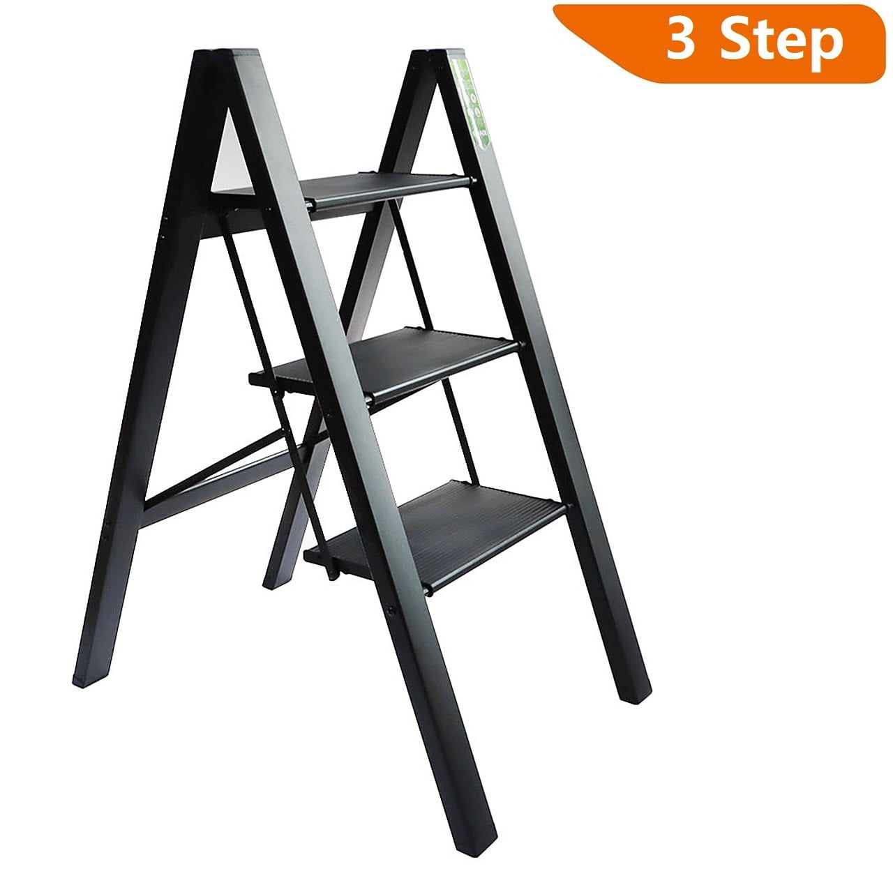 Folding Step Ladders (2-Step / 3-Step / 4-Step) Heavy Duty Aluminum ...