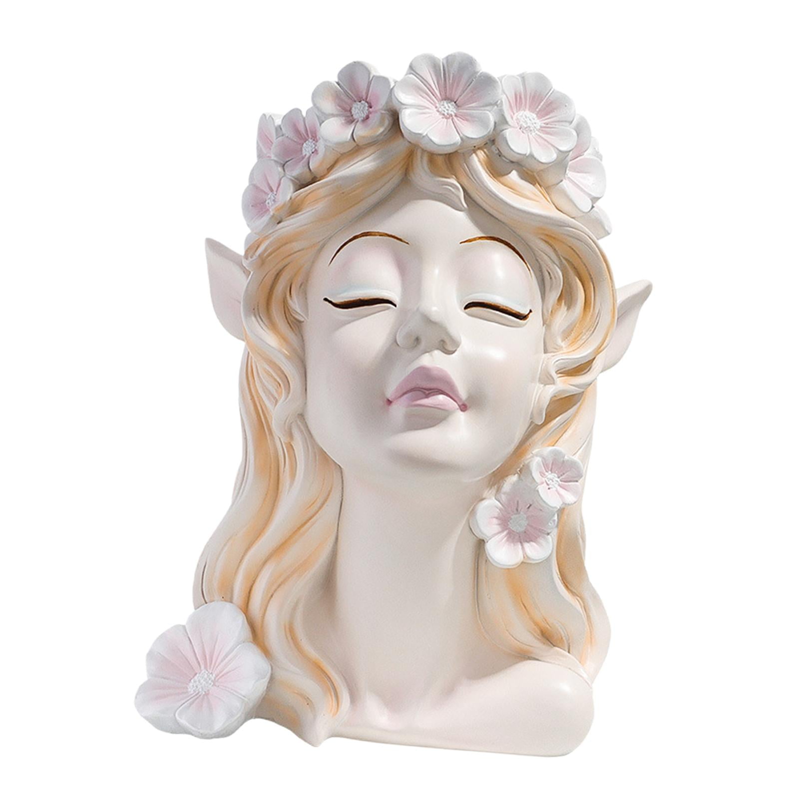 Pot Statue Decor Girl Figurine Statue Abstract Desktop Ornament for ...