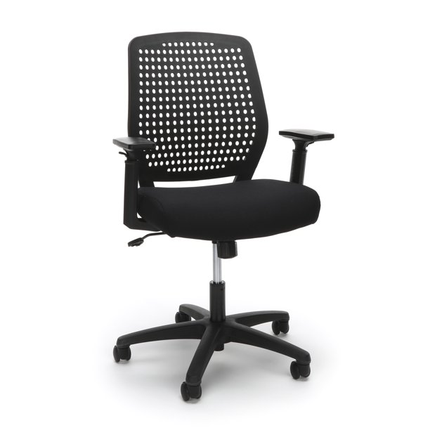 Essentials by OFM ESS-2055 Plastic Back Ergonomic Task Chair, Black ...