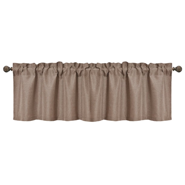 Aiking Home Solid Rod Pocket Valance for Window, 55 by 16-inch, Sand ...