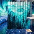 Dark Teal Forest Shower Curtain Teal Blue Turquoise Shower Curtains for ...
