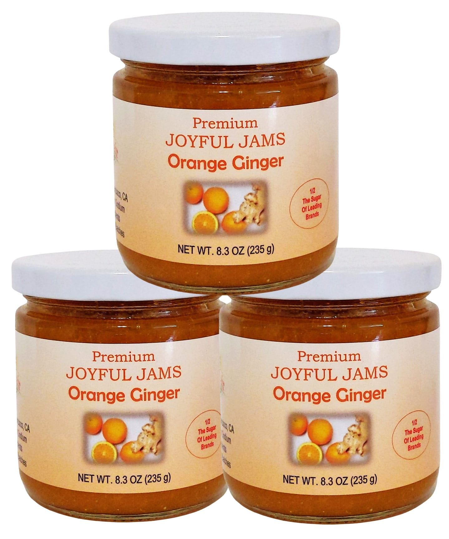Premium Orange Ginger Jam (with 70 Percent Fruit and Less Sugar Than ...