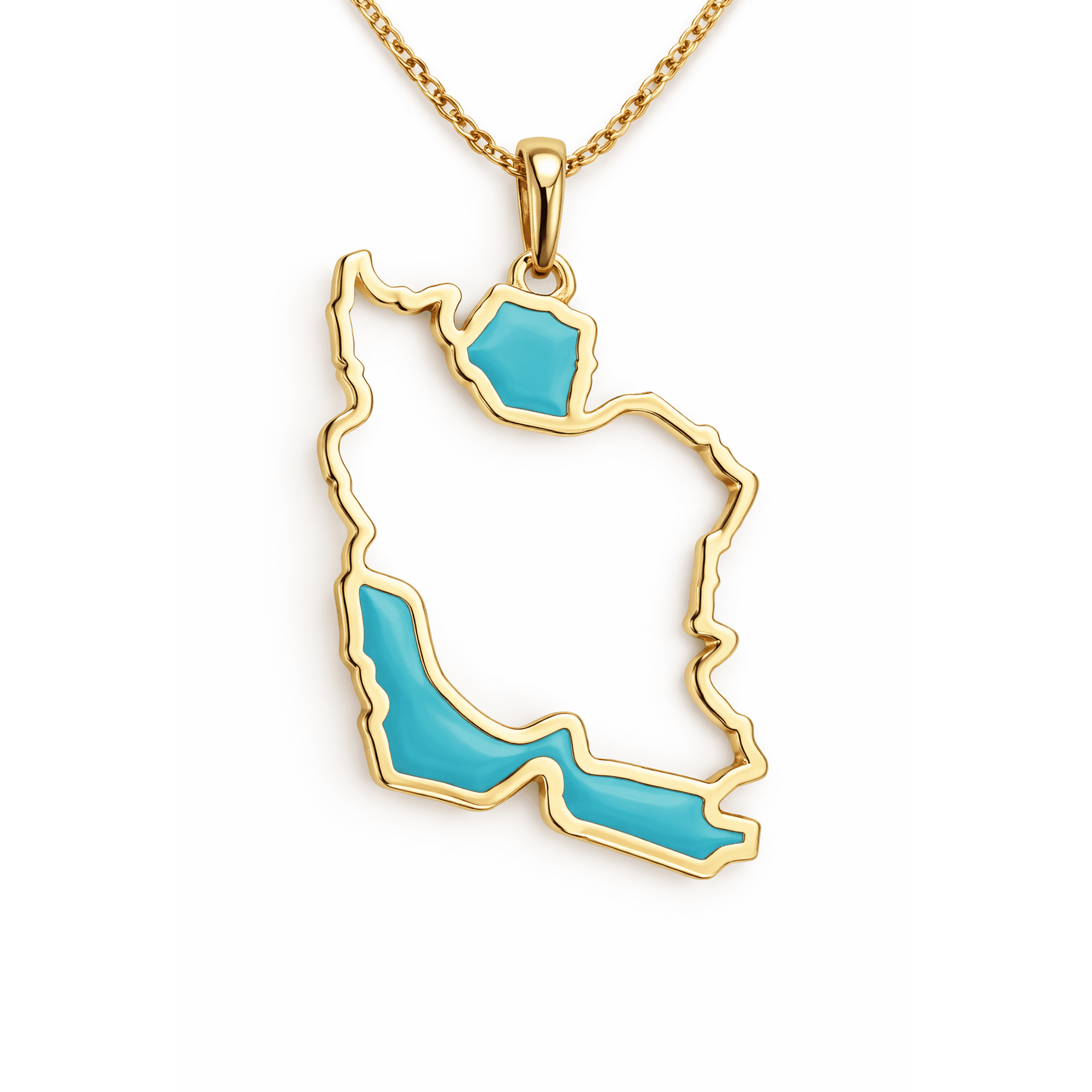 Click here for Agi Iran Map 18k Gold-Plated Pendant Necklace With... prices