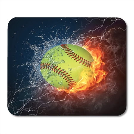 JSDART Orange Softball Baseball Ball on Fire and Water 2D Graphics ...