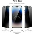 Entronix Privacy Tempered Glass Screen and Lens Protector for iPhone 14 Pro Max, Anti-Spy, 2 ...