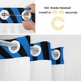 Blue Vortex No Hook Shower Curtain and Snap in Liner Set, Abstract Navy ...