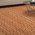 Superior Natural Diamond Collection Hand Woven Jute Rug - Rust ...