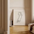 Affixzi Dachshund Watercolor Print: Minimalist Dog Line Art Wall Decor ...