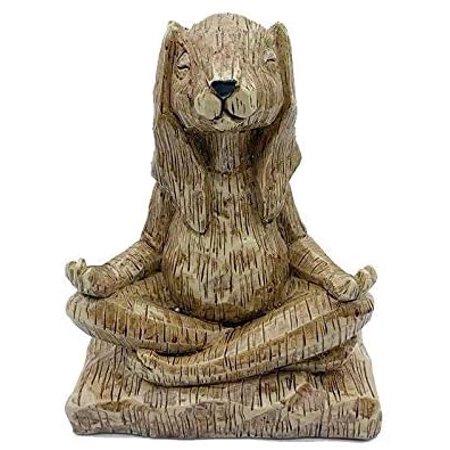 HTCM Garden Meditating Rabbit Statue, Whimsical Yoga HTCM Pose Buddha ...