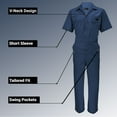 ACTIVE UNIFORMS Coveralls Workwear Men Short Sleeve Coveralls (Navy ...