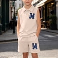 ATOGUTA Boys Clothes Fashion Clothes Sleeveless Collar Tops and Jogger ...