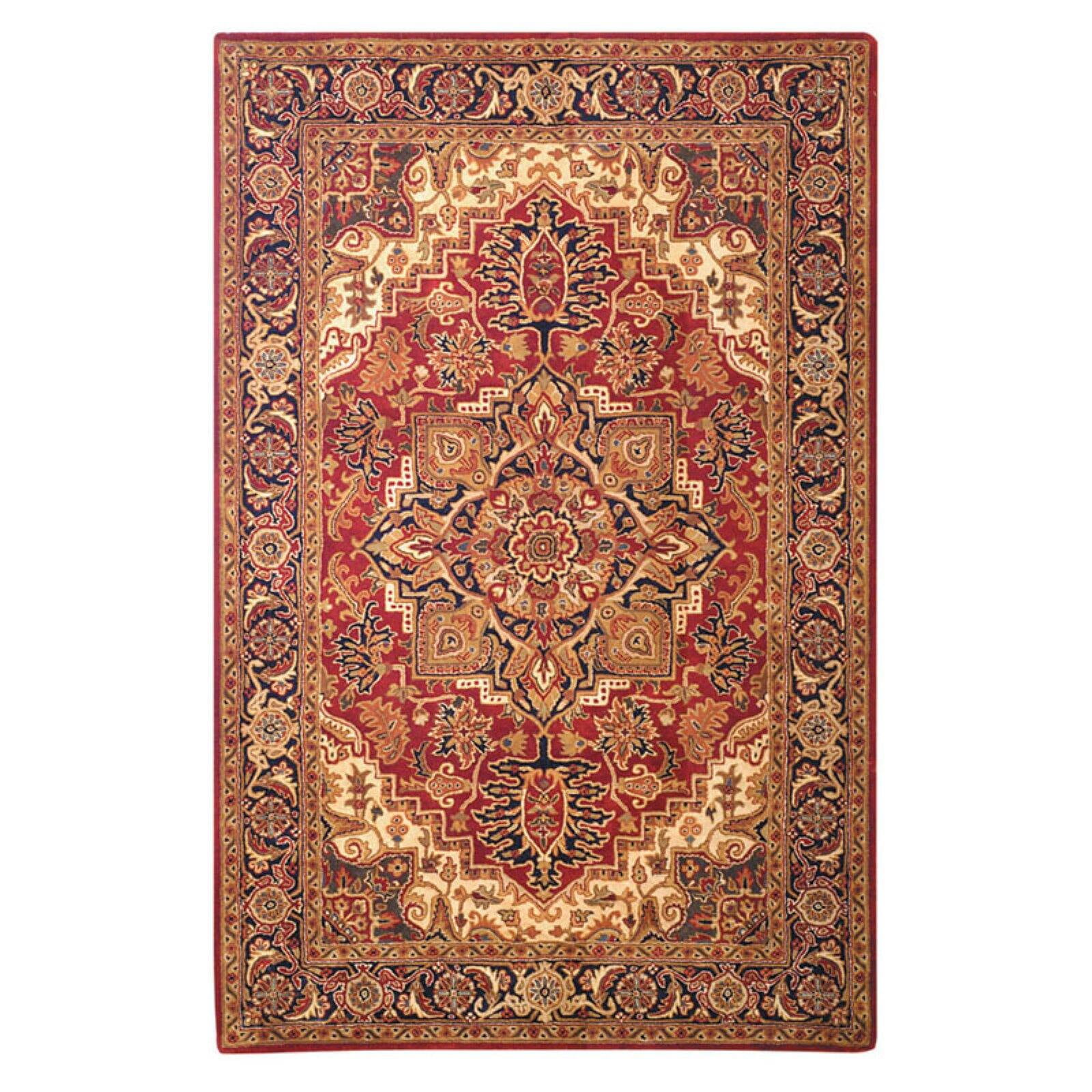SAFAVIEH Classic Roderick Traditional Wool Area Rug, Red/Navy, 2' x 3 ...