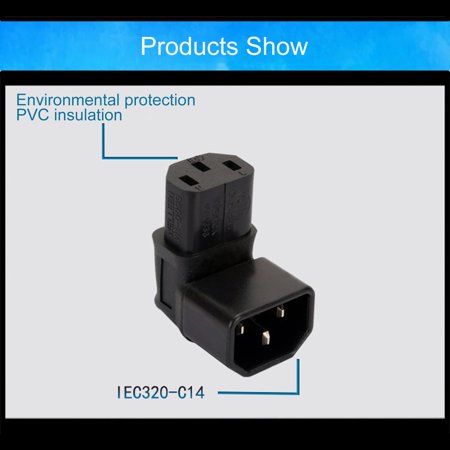C14 AC Power Port Corner Conversion Plug Downward Bending Type ...